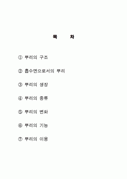 뿌리에 대하여