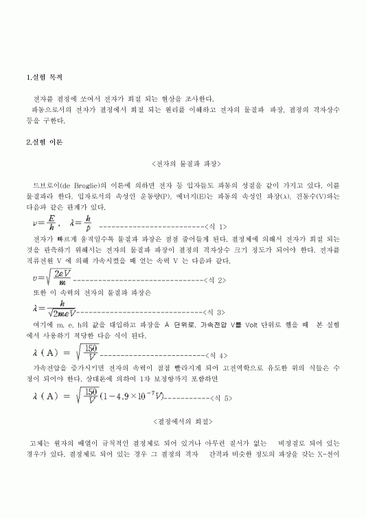 전자회절실험