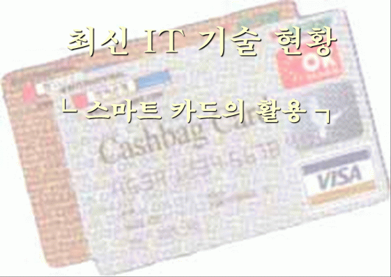 스마트카드의 모든것(의의,적용사례,위험성,대책,미래효과)