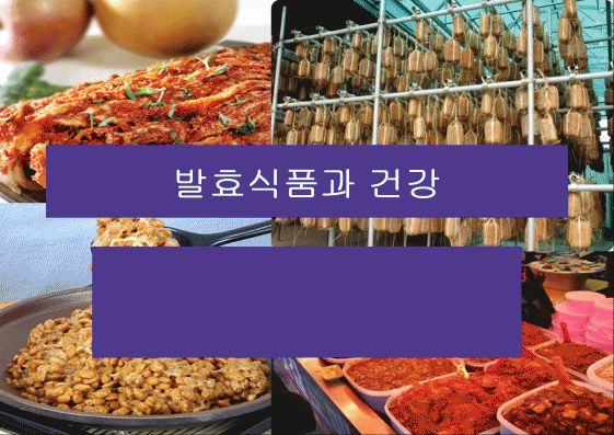 [자연과학] 발효식품과 건강