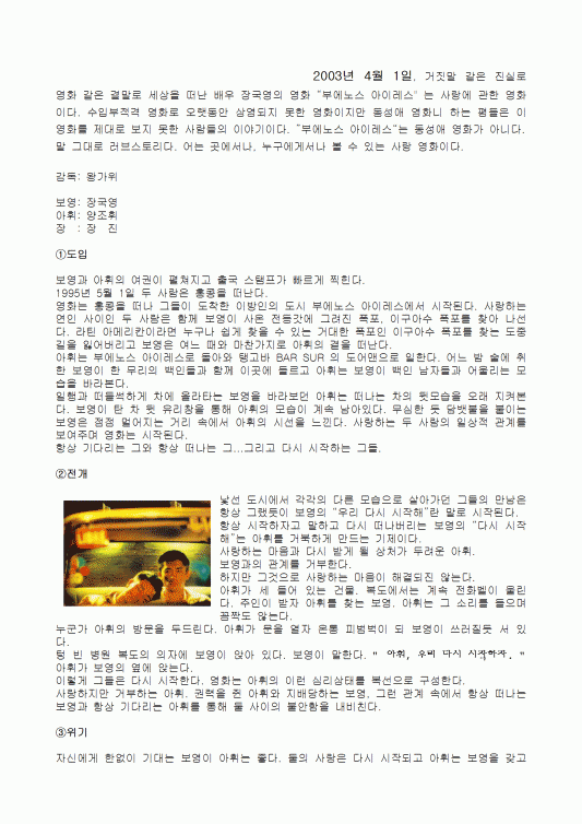 부에노스 아이레스를 보고
