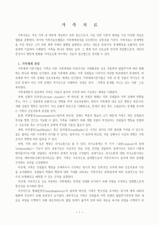 인지행동주의 가족치료