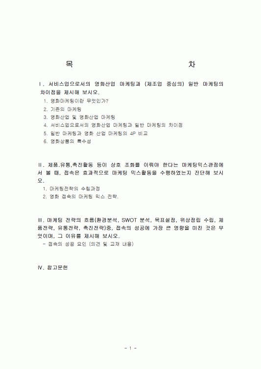 영화 산업과 마케팅