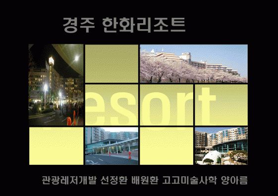 한화리조트 레포트 자료
