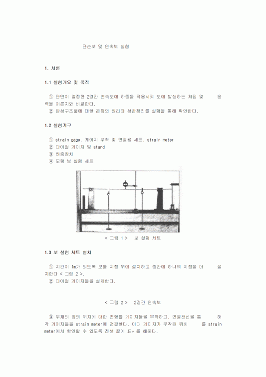 연속보실험 레포트 자료
