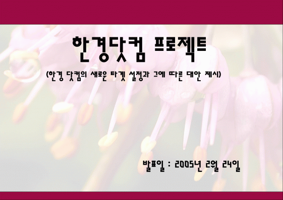 한경닷컴 홈페이지 분석