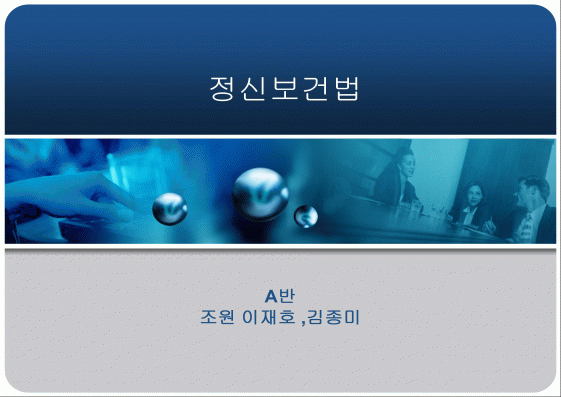 사회복지 정신보건법