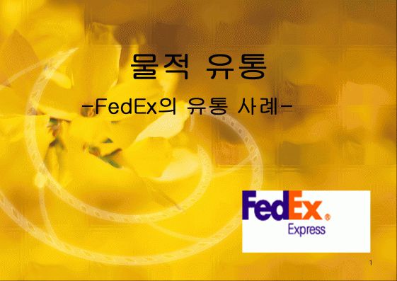 물적유통(fedex사례)