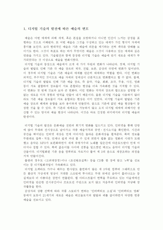 디지털 기술이 예술에 미치는 영향