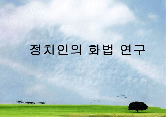 정치인의 화법 연구