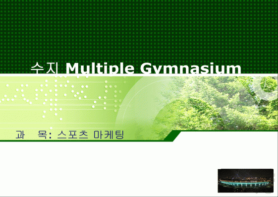 스포츠마케팅 체육관 설립