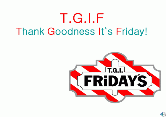 [마케팅 전략 기획서] TGI Friday 기획서