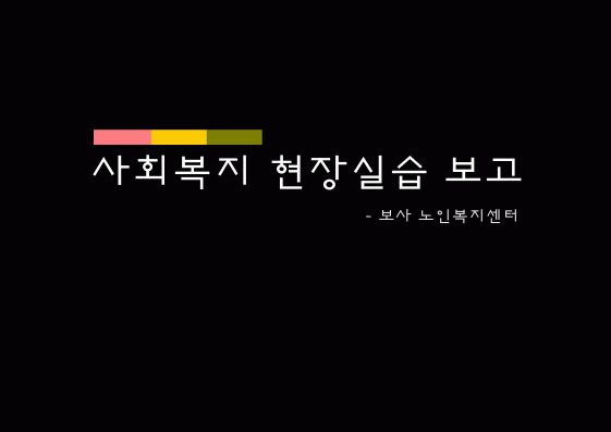 사회복지(ppt) 레포트 자료