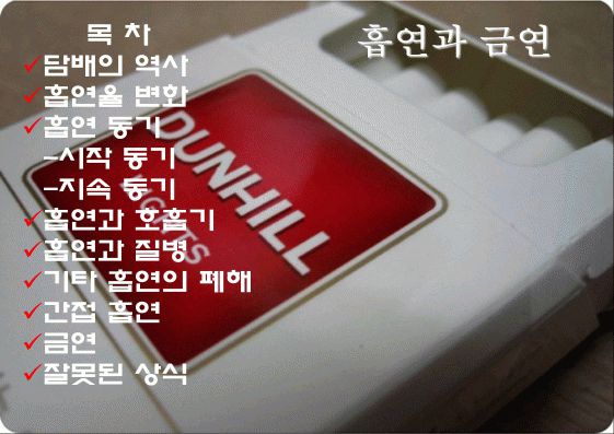 흡연과 금연 레포트 자료