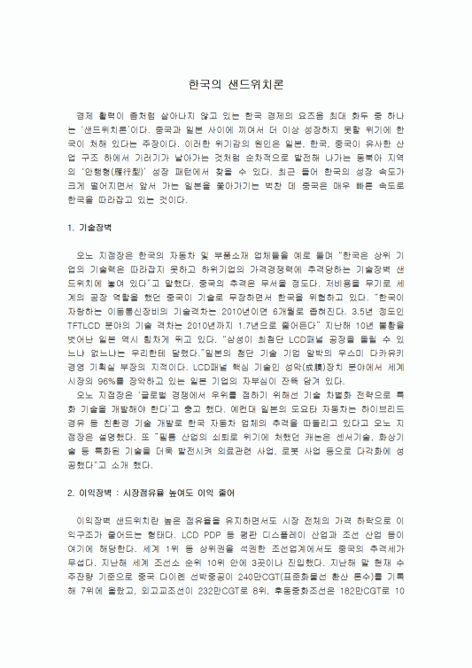 한국의 샌드위치론