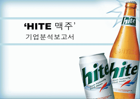 하이트맥주 기업분석보고서