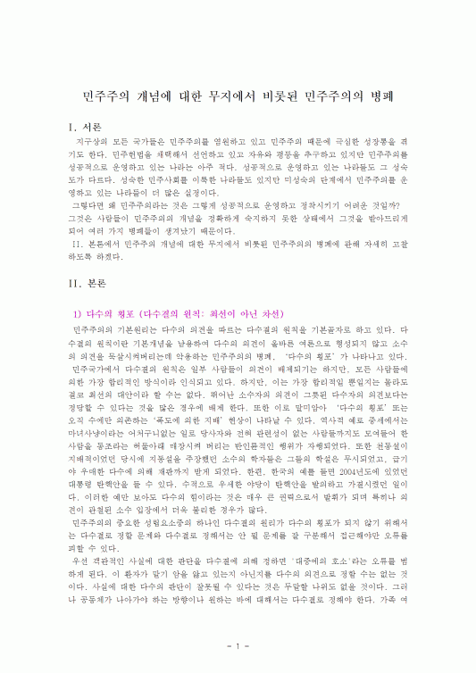 민주주의의 병폐