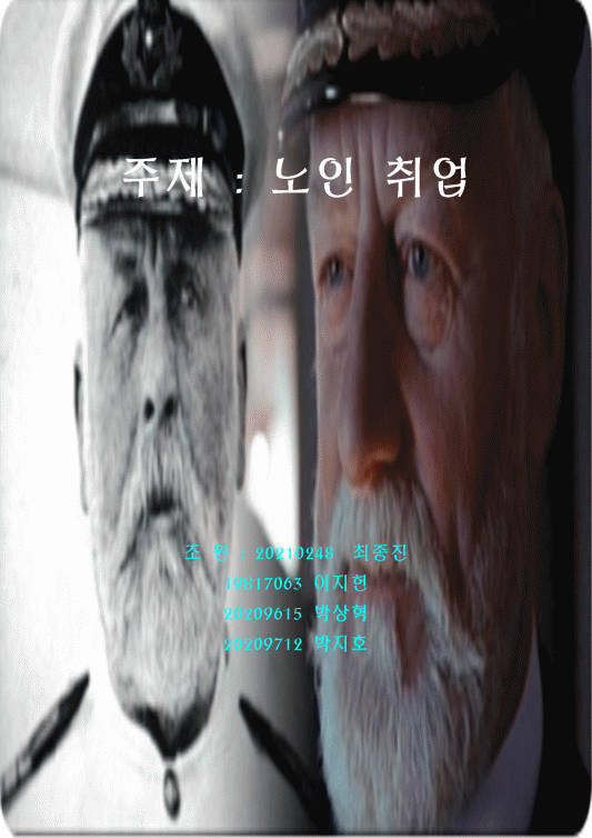 [사회과학] 노인취업