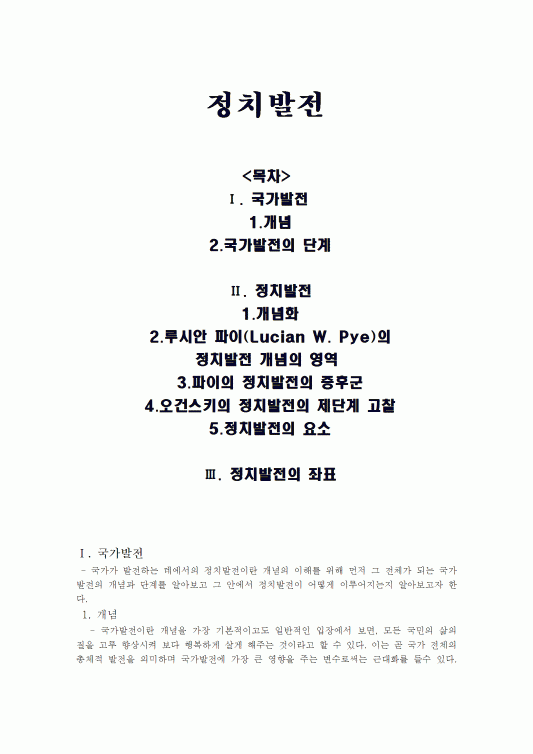 정치발전 레포트 자료