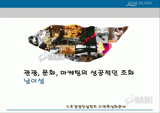 관광, 문화, 마케팅의 성공적인 조화에관하여(남이섬사례)