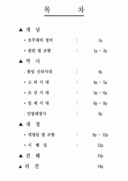 호주제도의 폐지 반대