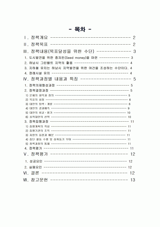 정책사례 레포트 자료