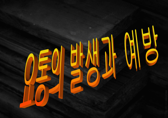 요통의 발생과 예방