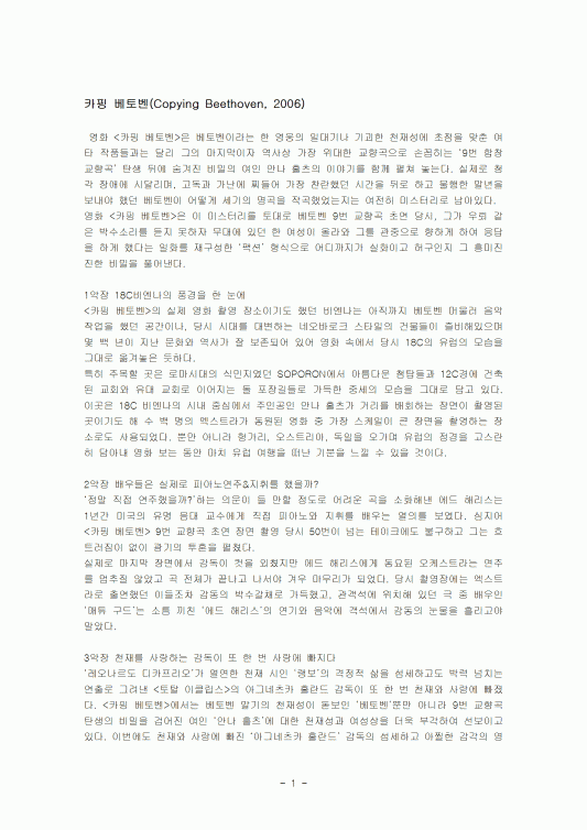 카핑베토벤 레포트 자료