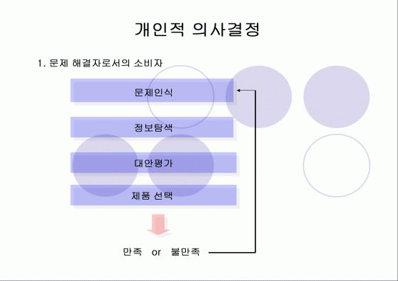 소비자 개인의 의사결정