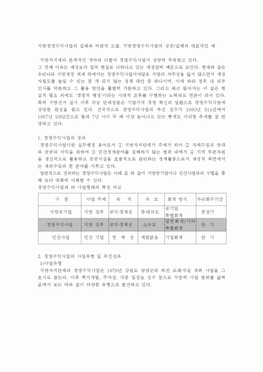 지방경영수익사업