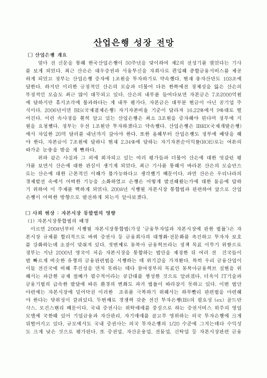 산업은행의 성장 전략