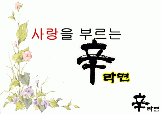 신라면 광고기획서