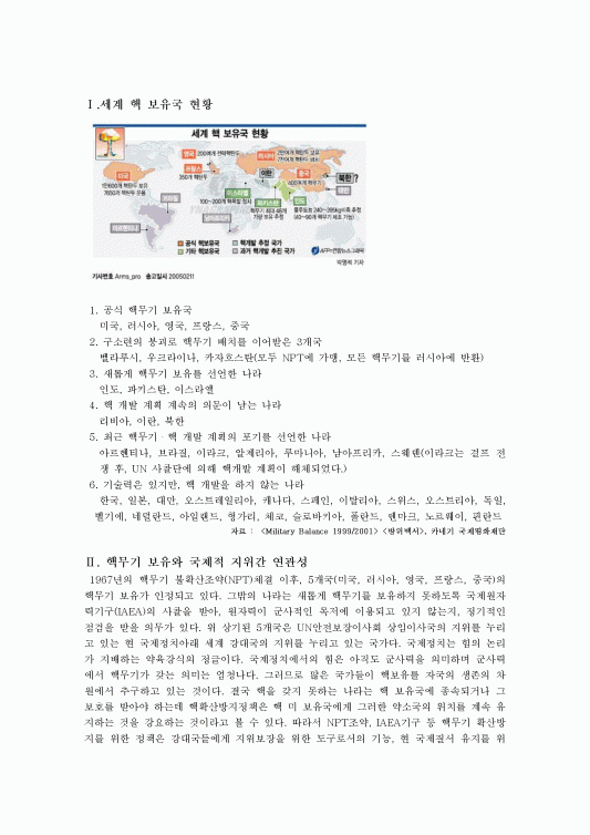 핵 확산 방지는 가능한가?