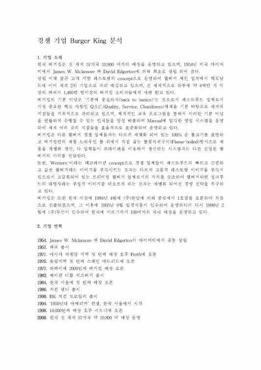 버거킹 소비자행동분석(소비자행동론)