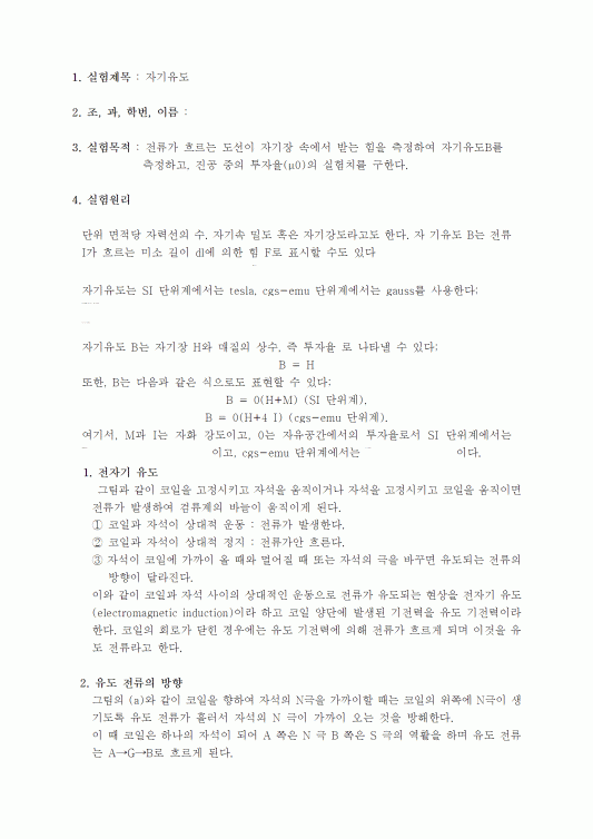 자기유도 실험
