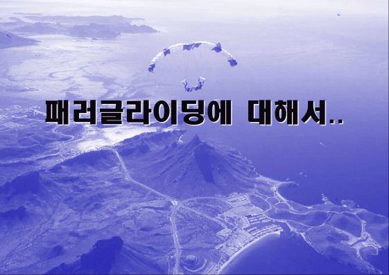 패러글라이딩에 대해서