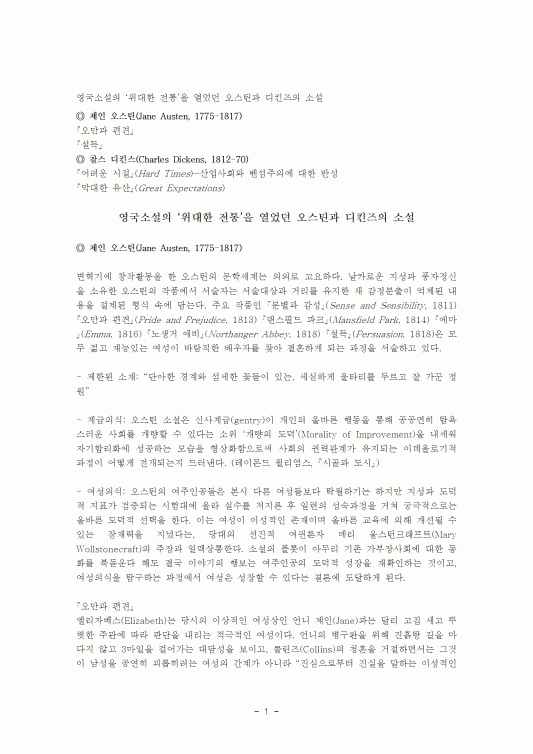 찰스디킨스,제인오스틴