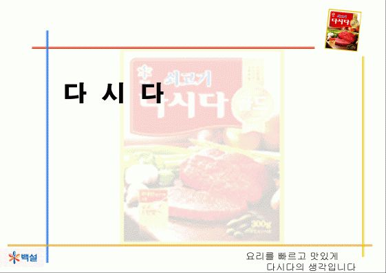 다시다 광고기획서