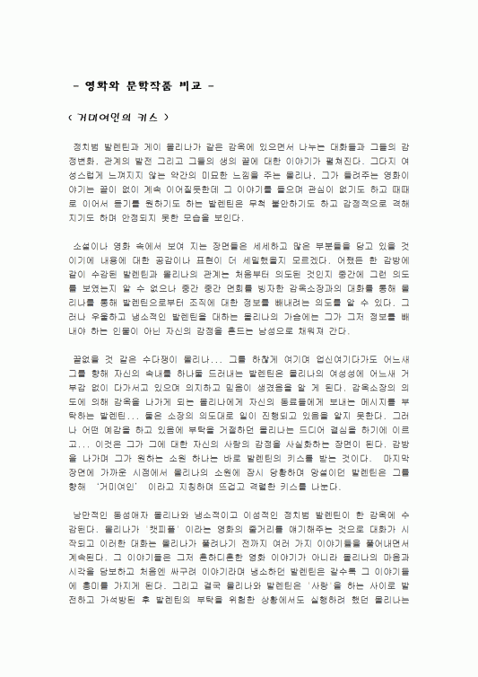 [독후감상문] 거미여인의키스  -  마누엘 푸익