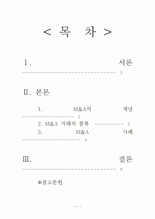 기업 M&A의 개념 및 사례
