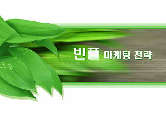 [마케팅관리] 빈폴의 마케팅 전략(PPT)