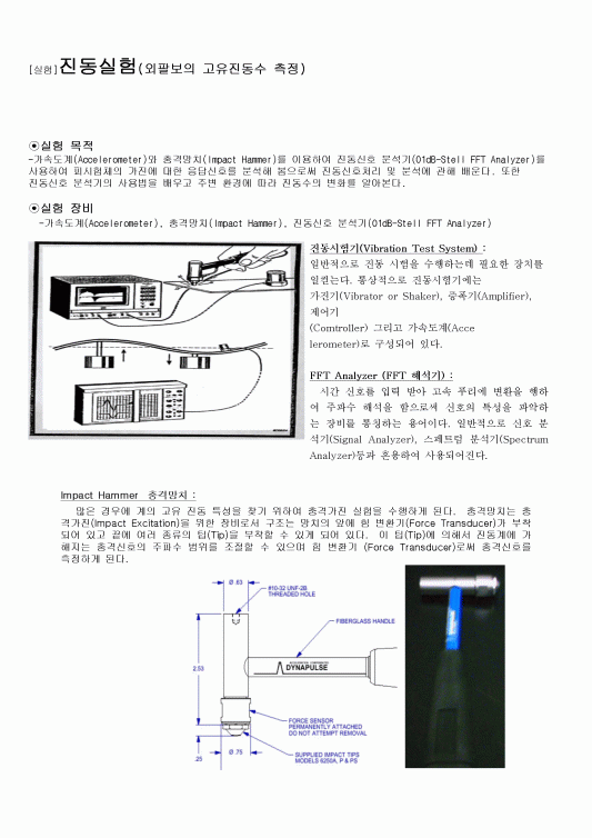 고유진동수 실험보고서
