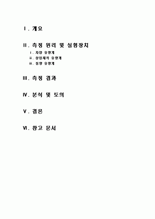 유량측정보고서