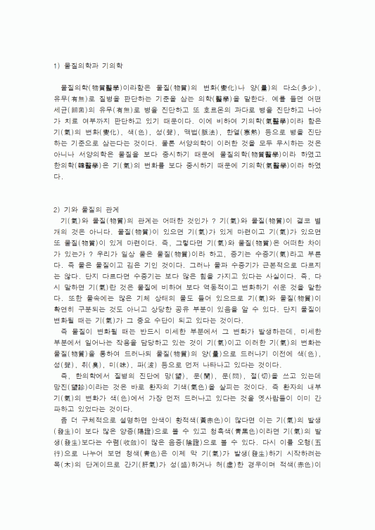 물질과 기(氣)란 무엇인가? 의학철학의 발달 과정