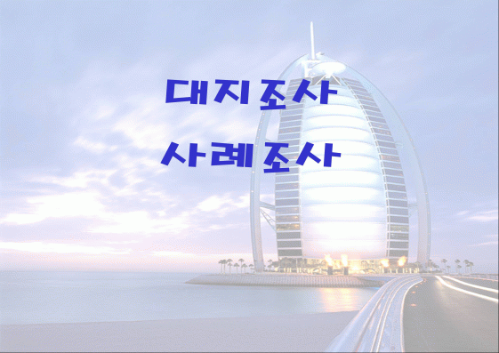 대지사례조사