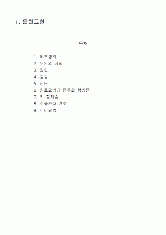 위암에 관한 조사 정리