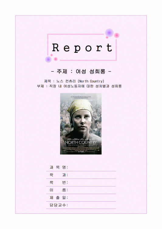 영화 노스컨츄리를 통해 본 직장내 여성근로자에 대한 성차별과 성희롱