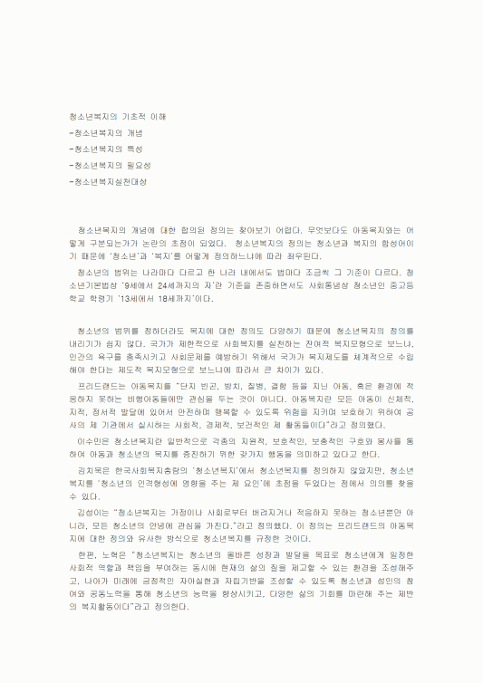 디지털 청소년 복지 요약