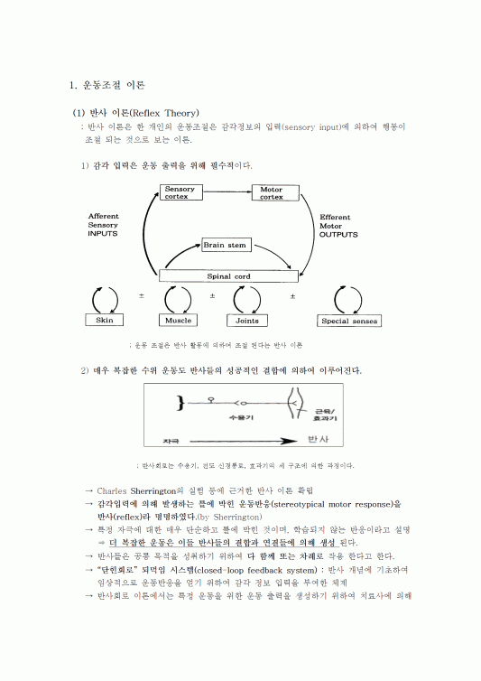 운동조절 이론과 신경학