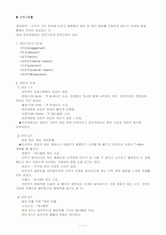자연분만 케이스스터디